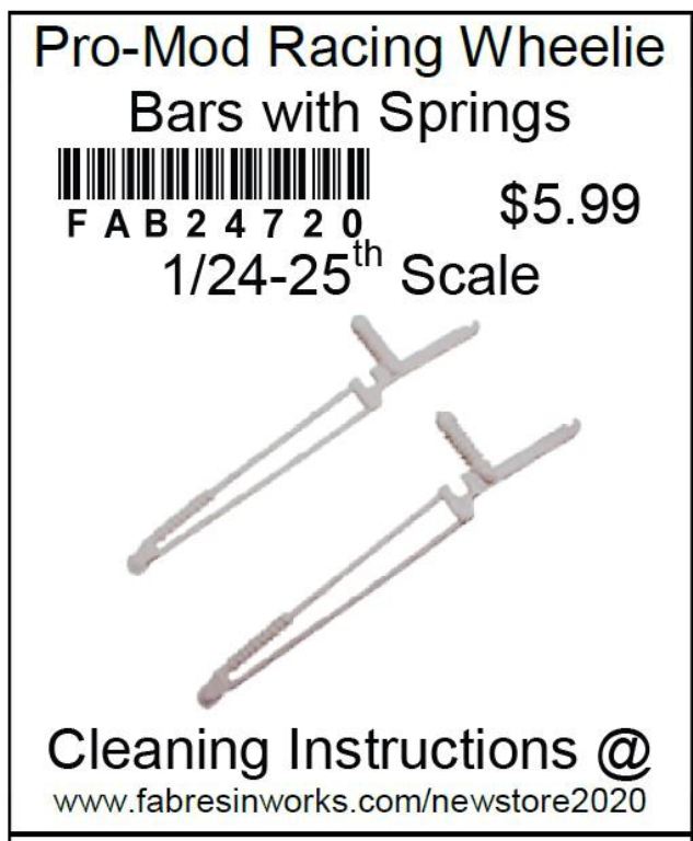 Pro-Mod Racing Wheelie Bars with Springs 1/24-25th Scale – FAB Resinworks